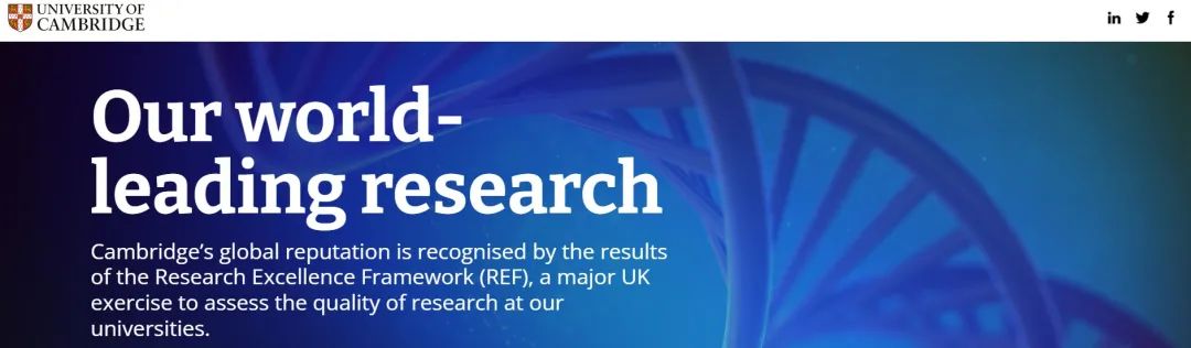 2021年英国研究卓越框架Research Excellence Framework, REF排名公布 - 国际竞赛联盟